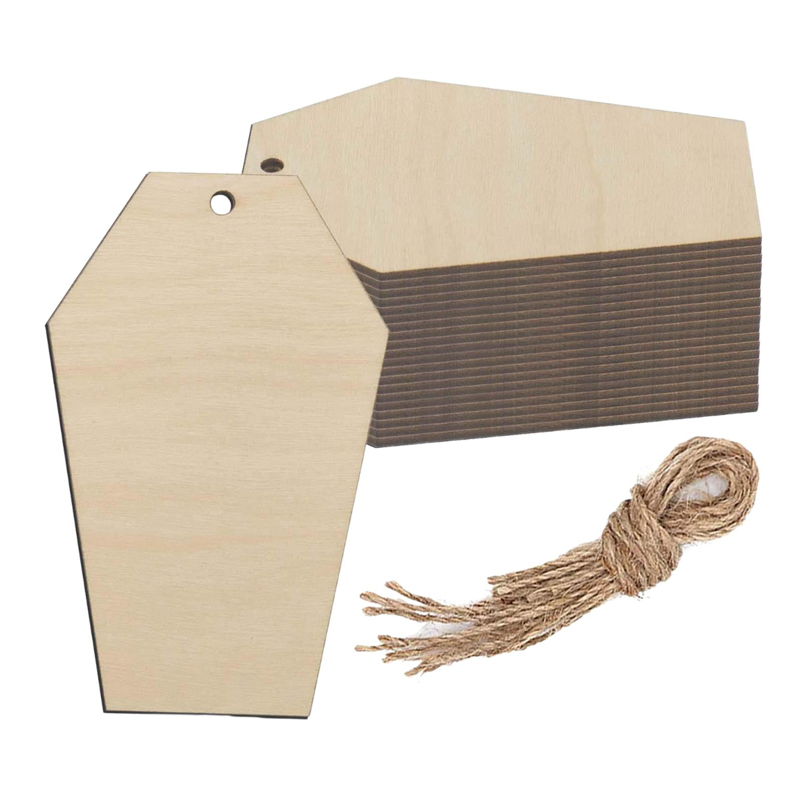 S SERENABLE 20Pcs Blank Wooden Tags Cutouts for Thanksgiving Wedding ...