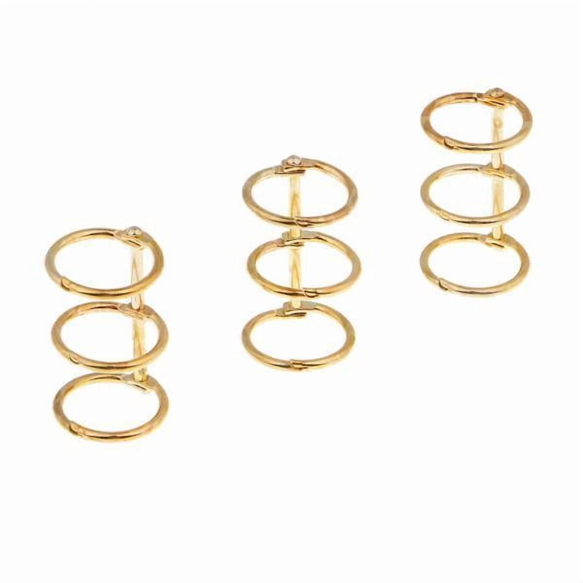 S SERENABLE 2x Loose Leaf Binder Rings, Gold, Silver, Bronze,,3 Pack ...