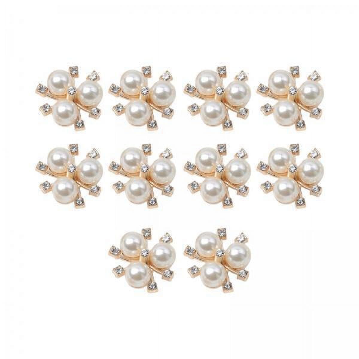 S SERENABLE 2x10 Pieces Pearl Button Rhinestone Flatback Rhinestone ...