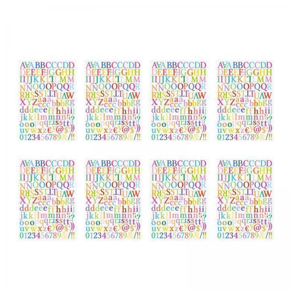 S SERENABLE 2x8Pcs Letter Stickers Alphanumeric Stickers Arts and ...
