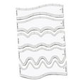 S SERENABLE 5 Pieces Wave Edge Rulers Quilting Rulers Cutting Rulers ...