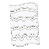 S SERENABLE 5 Pieces Wave Edge Rulers Quilting Rulers Cutting Rulers ...