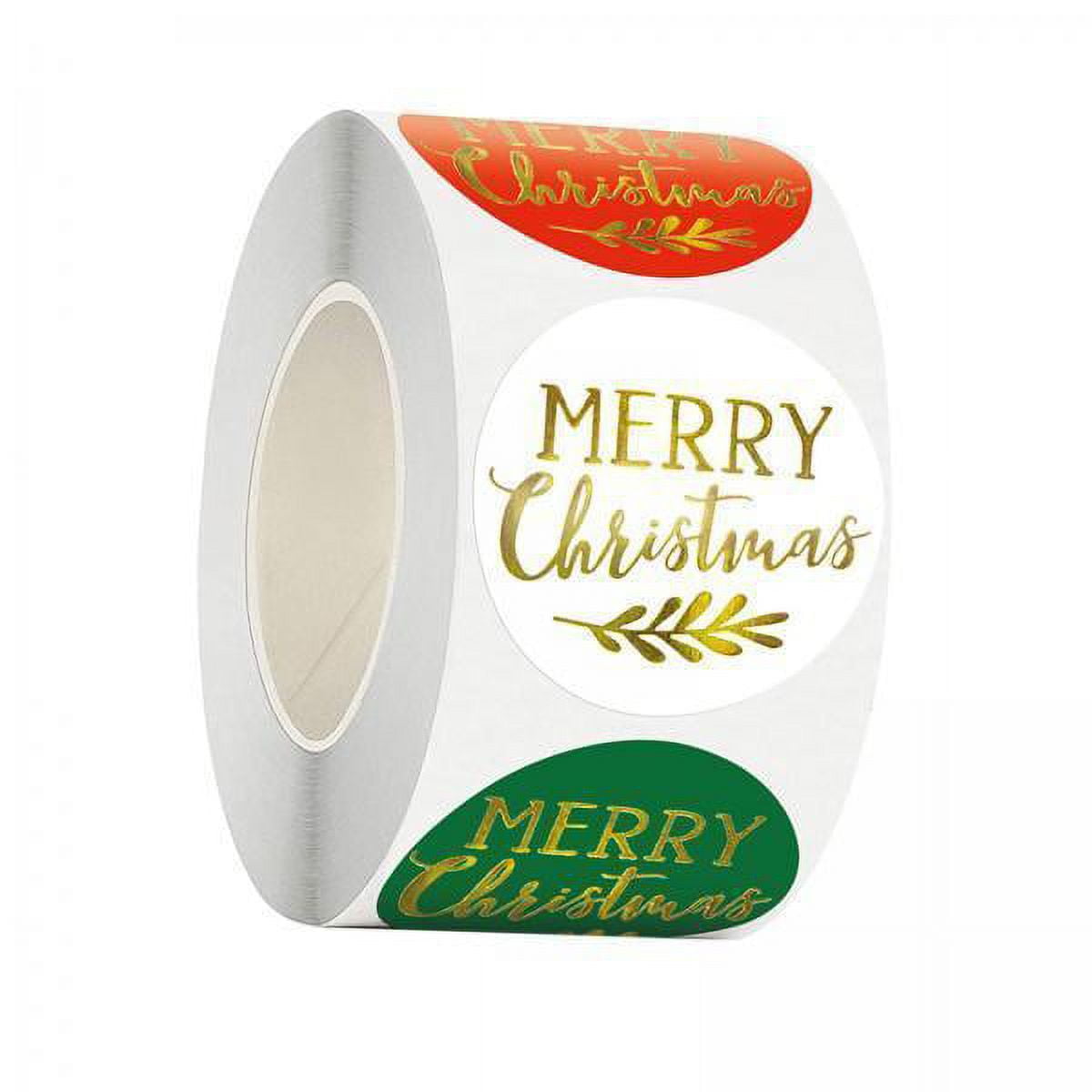 S SERENABLE 5x1 Roll Merry Christmas Stickers Labels Round Seals for ...