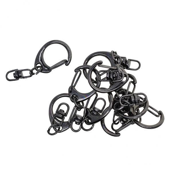 S SERENABLE 5x10 Sets Metal Swivel Clips Hook DIY Key Rings Lobster ...