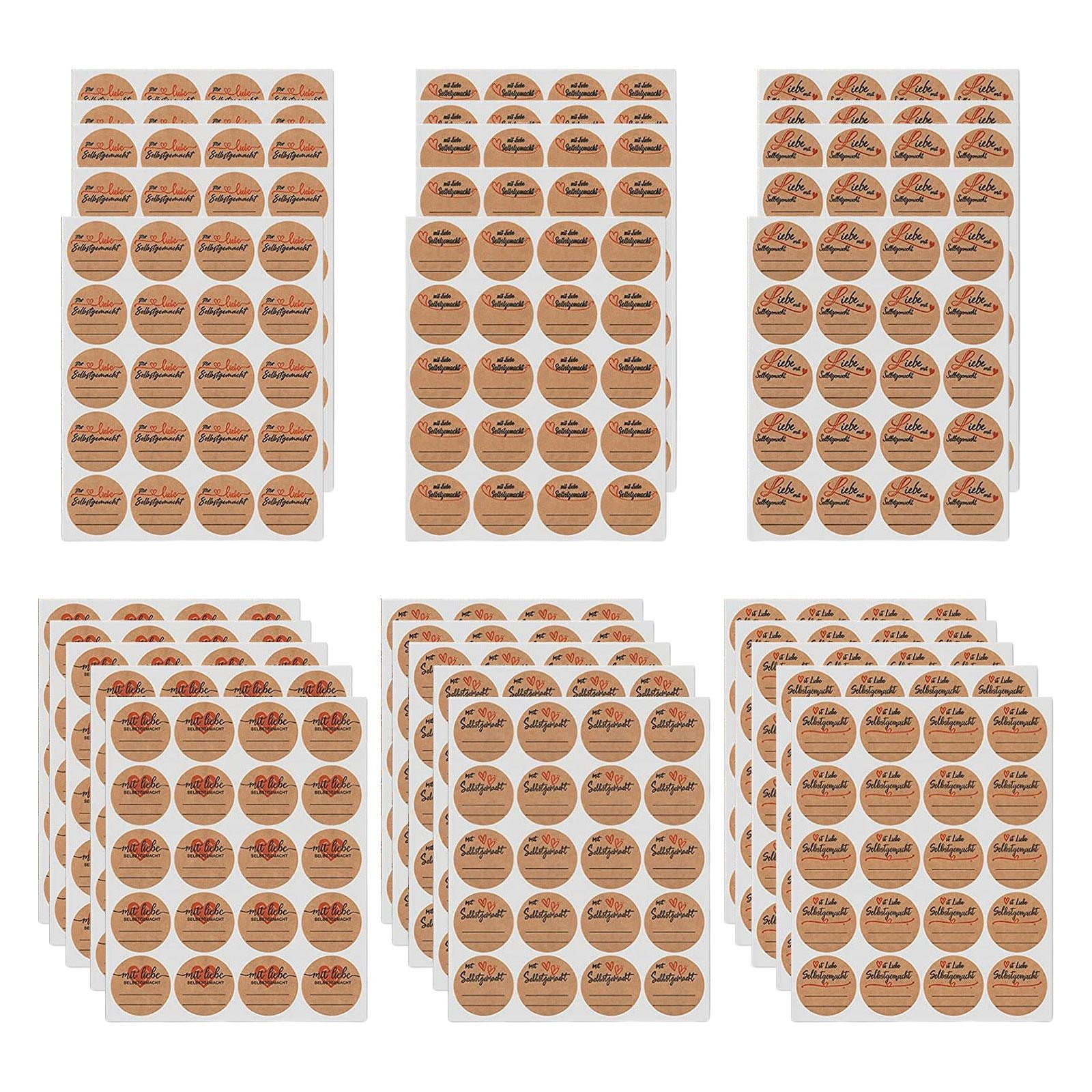S SERENABLE 600Pcs Jar Labels, Envelope Stickers Decals for Food ...