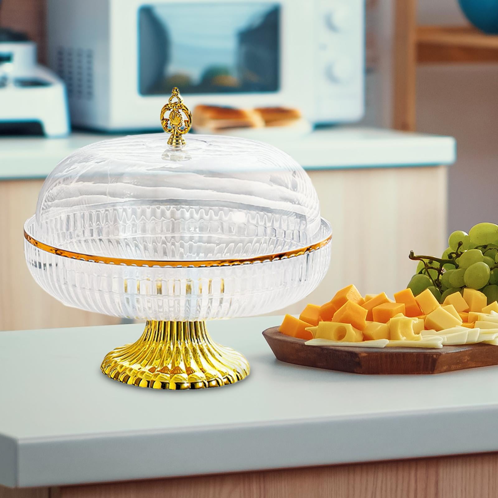 S SERENABLE Cake Plate with Dome, Serving Platter with Lid for Display ...