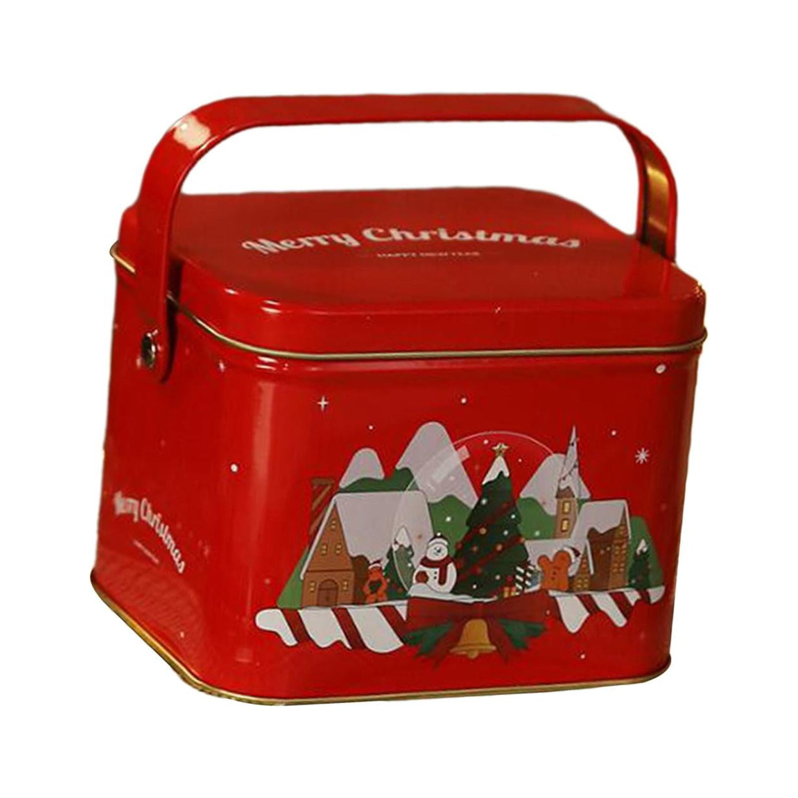 S SERENABLE Christmas Gift Tins Cookie Tins Warpping Small Rectangle ...