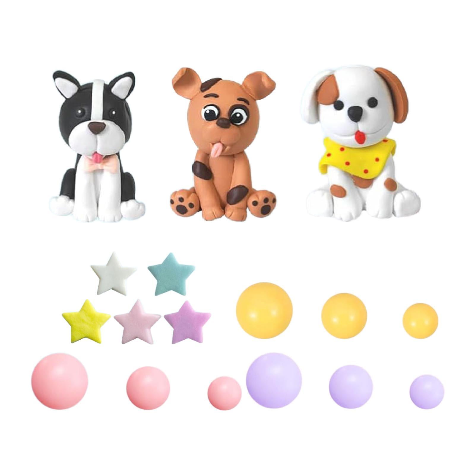 S SERENABLE Dog Cake Toppers Puppy Cupcake Toppers Miniature Models ...