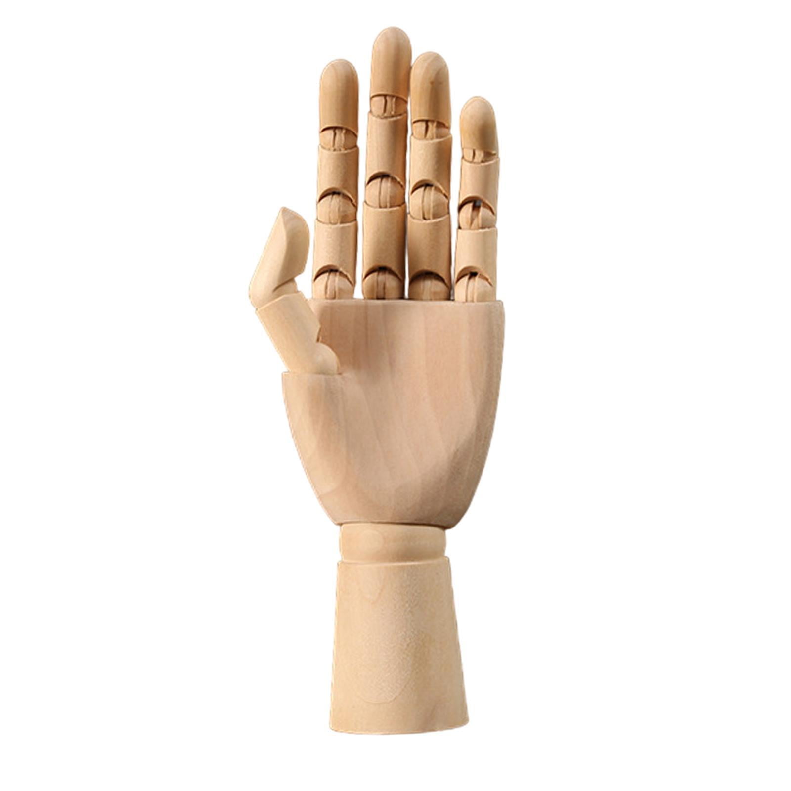 S SERENABLE Flexible Wood Hand Model Artist Manikin Hand Jewelry ...