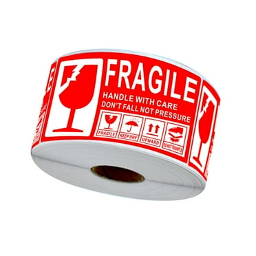 "SJPACK 2000 Fragile Stickers for Moving, Mailing & Packaging, 4 Rolls ...