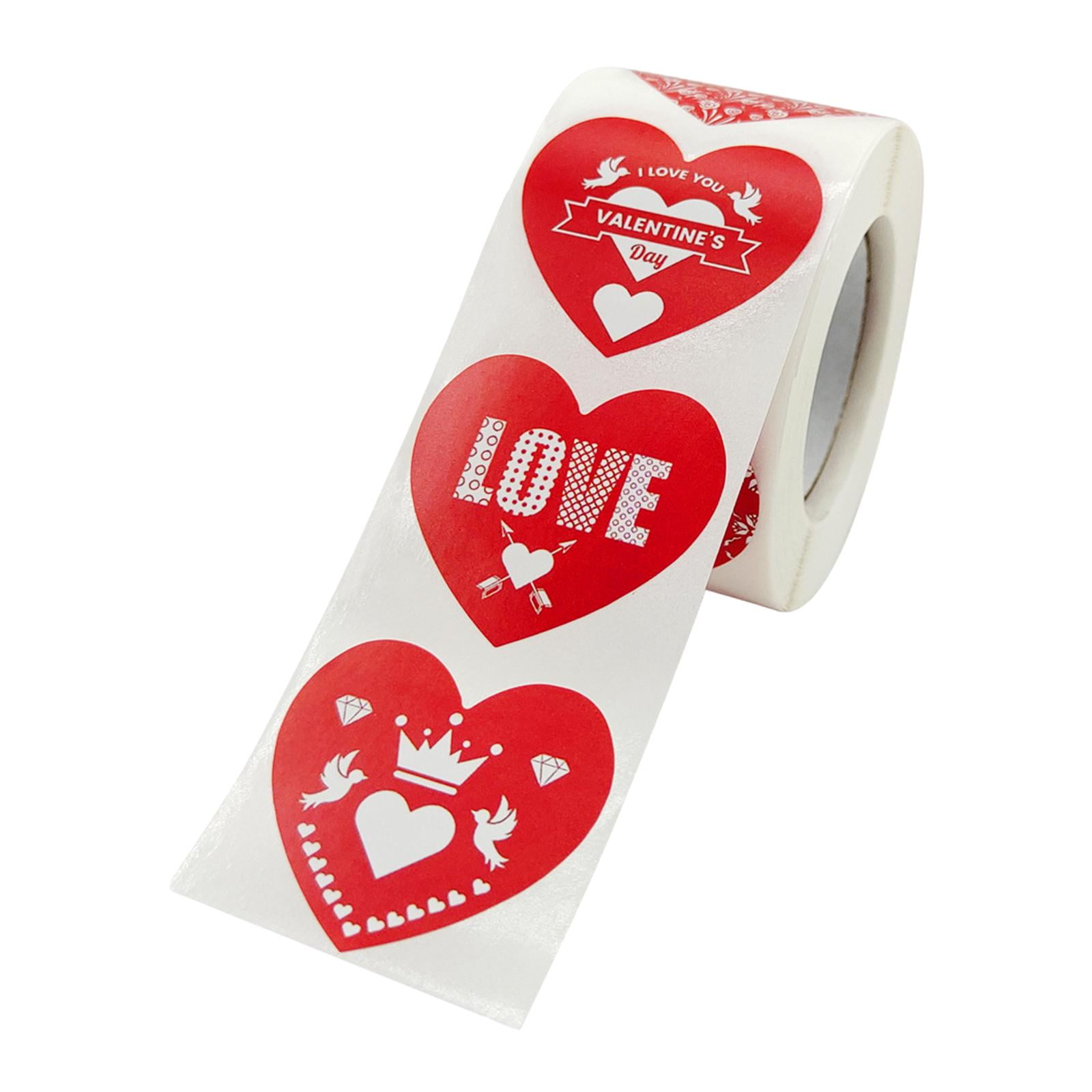S SERENABLE Heart Shape Stickers Seal Labels Valentines Day Decor 1 ...