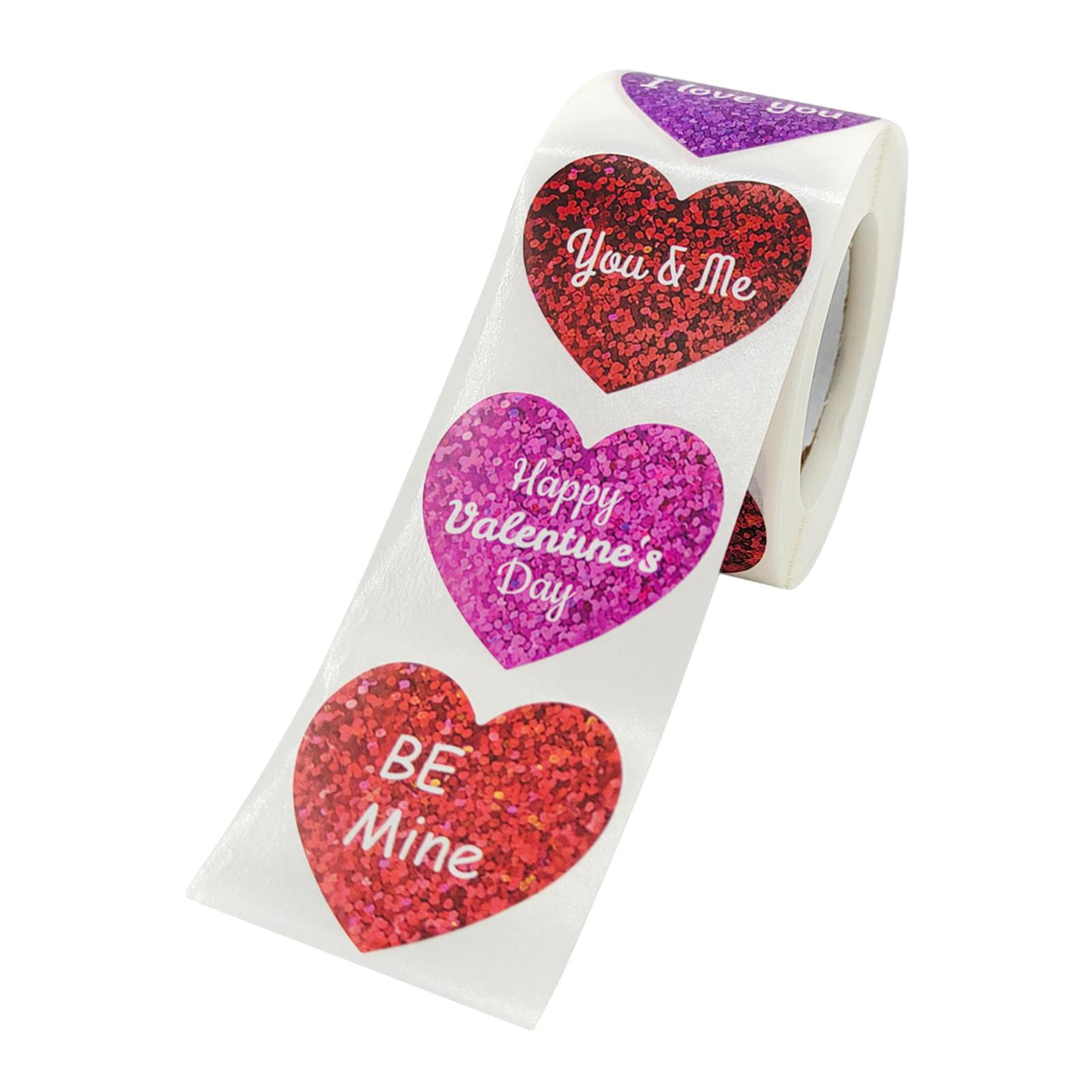 S SERENABLE Heart Shape Stickers Seal Labels Valentines Day Decor 1 ...