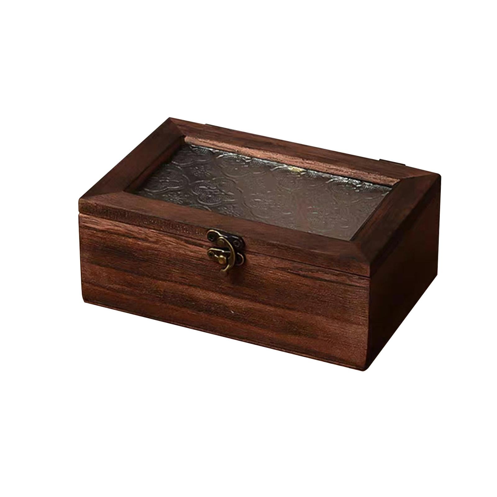 S SERENABLE Jewelry Organizer Wooden Storage Box Empty Trinket Box ...