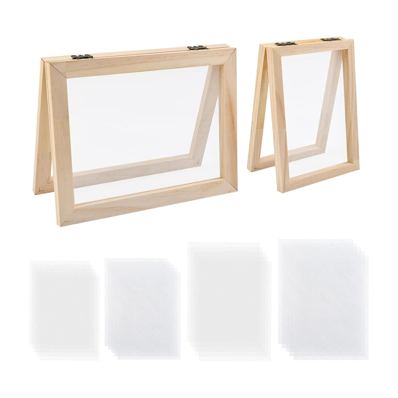 S SERENABLE Paper Making Frame Wooden Paper Making Screen Kids Arts ...