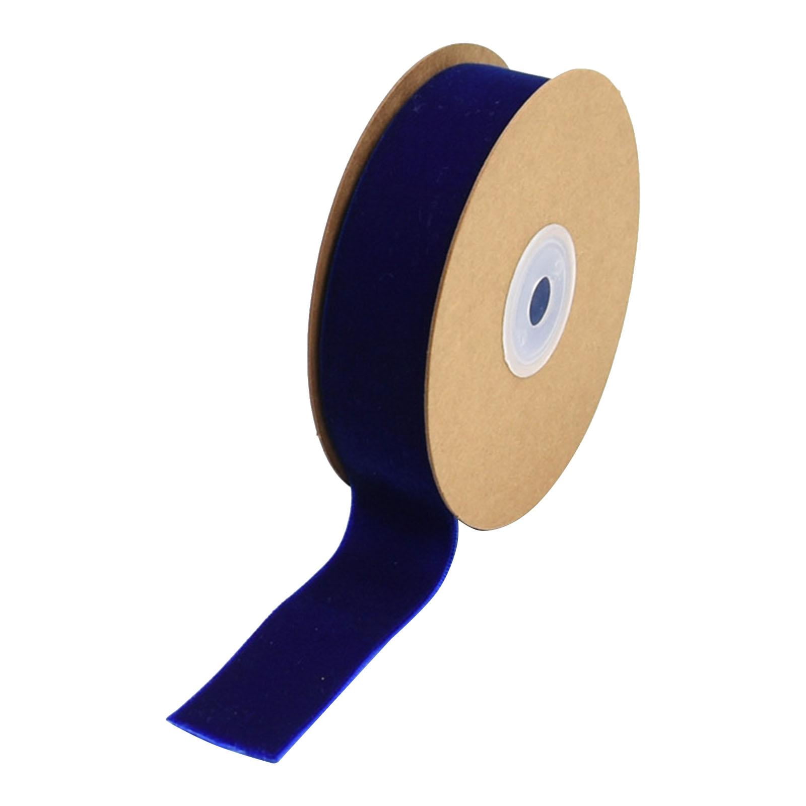 S SERENABLE Velvet Ribbon with Spool Flocking Ribbons Florist Ribbon ...