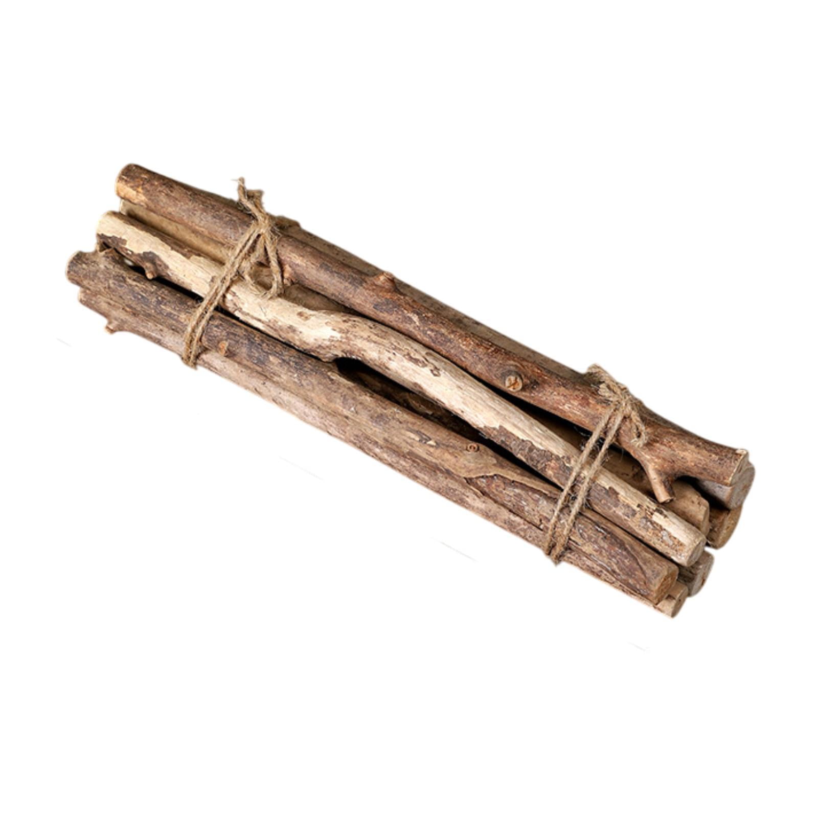 S SERENABLE Wood Log Sticks Craft Stick Home Decor Natural Twigs ...