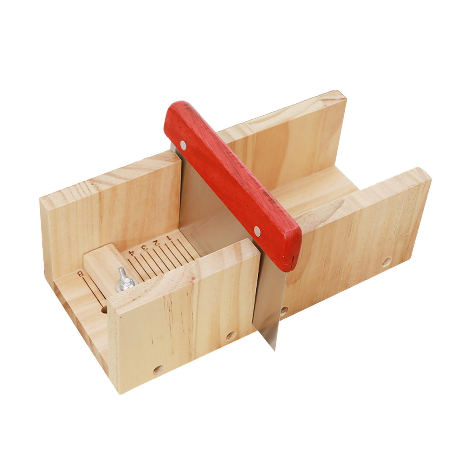 S SERENABLE Wood Soap Cutter Handmade with Cutter with Scale Multi ...