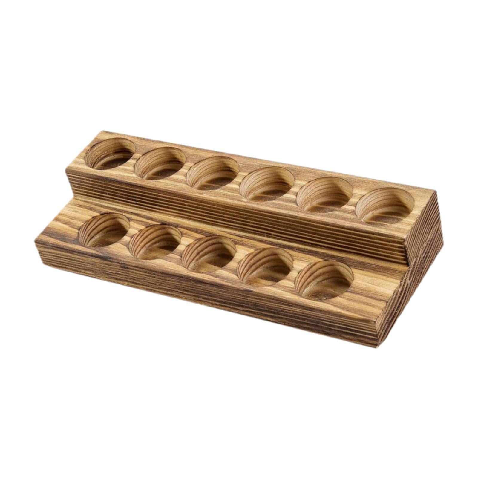 S SERENABLE Wooden Essential Oil Bottle Storage Stand,2 Tier Rack,Table ...
