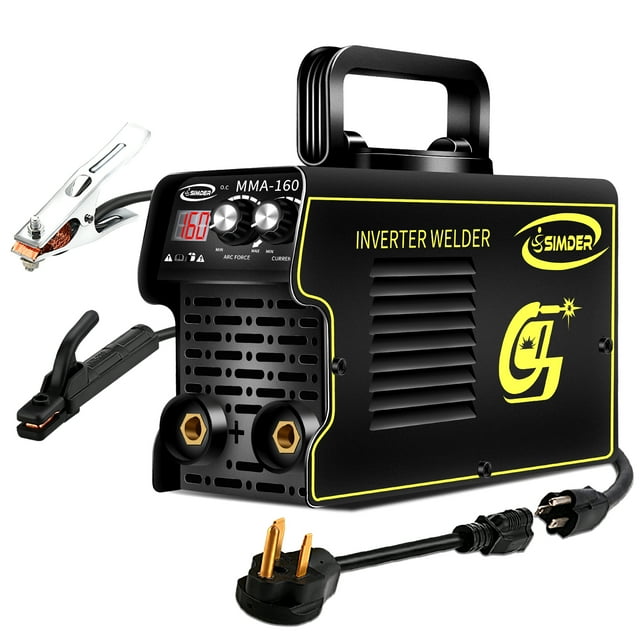 Simder 160A ARC Welder, Dual Voltage 110/220V, IGBT, LCD Display, with Accessories - Walmart.com