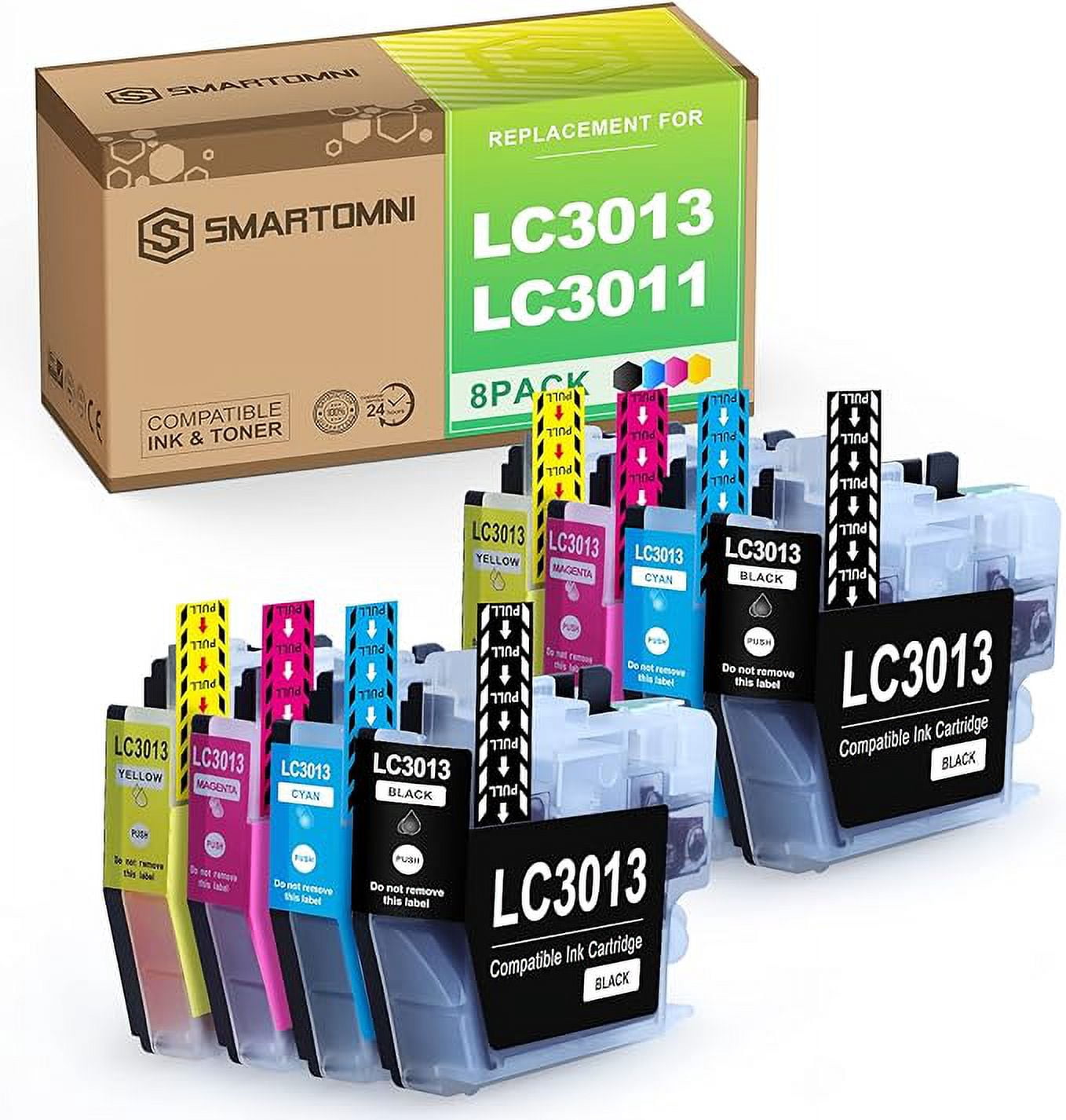 S SMARTOMNI Compatible Ink Cartridge Replacement for Brother LC3013 Ink ...