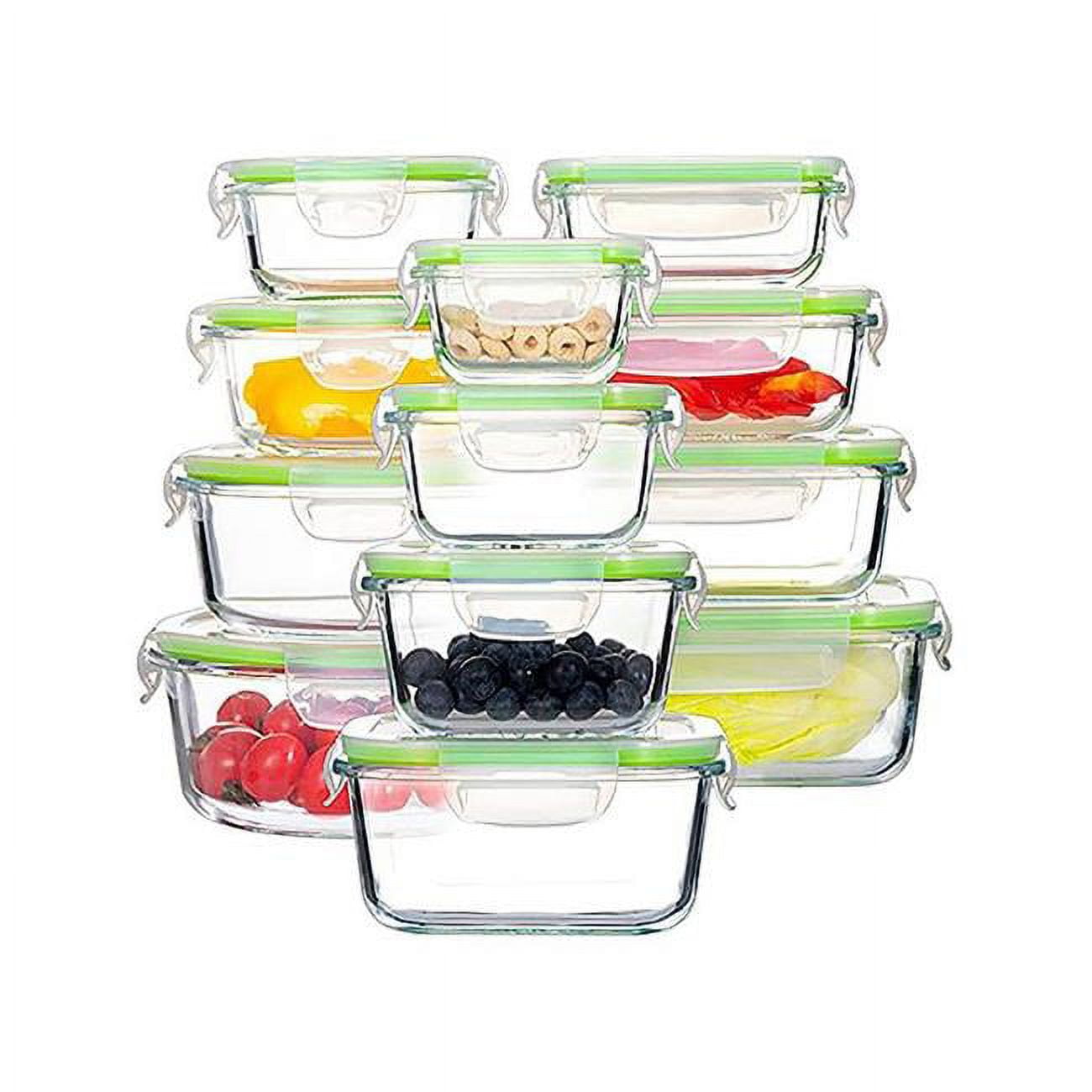 S Salient 2401 12-Container High Borosilicate Glass Food Storage Set ...