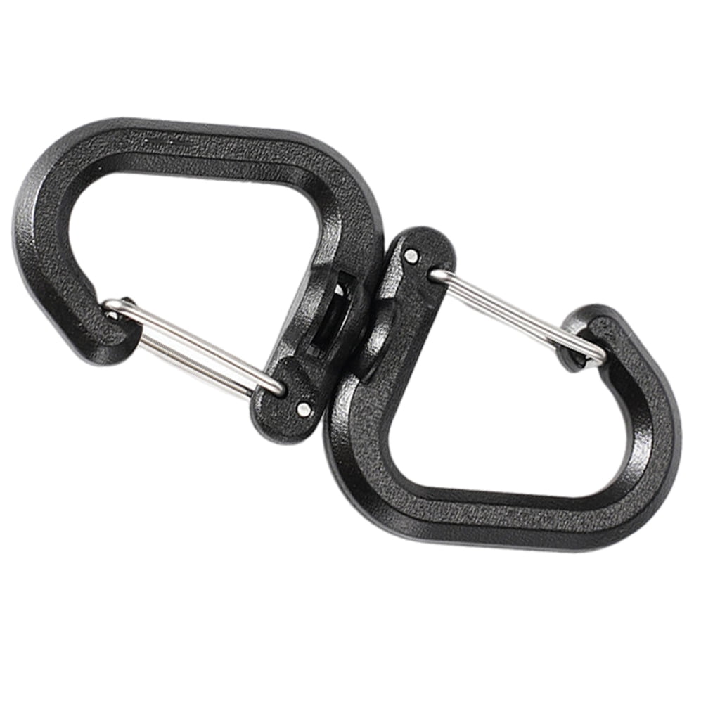 S Shape Spring Clip Hook Key Holder Keychain Carabiner Rotatable ...