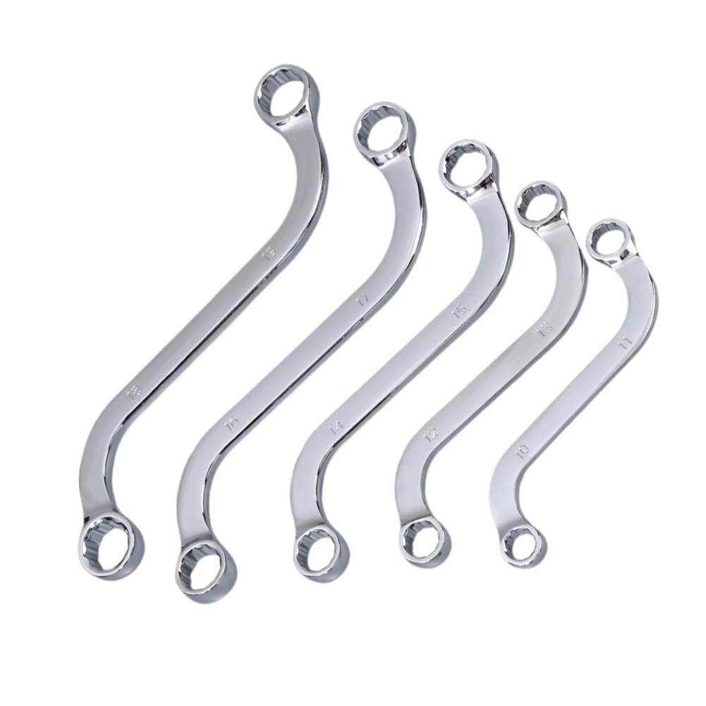 S-Shaped Box Wrench Set - 10mm to 19mm S Shape Spanner Double-Headed ...