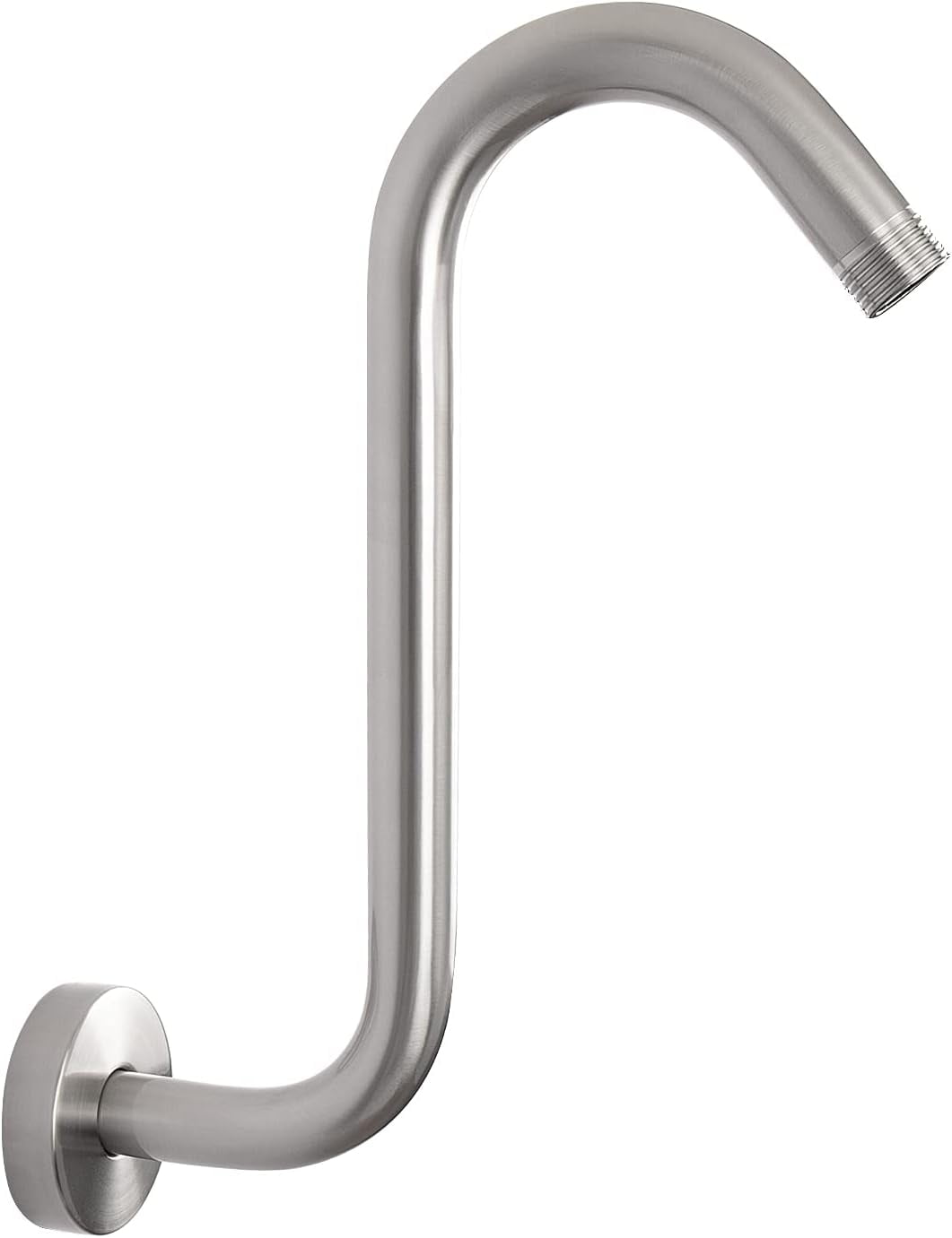 S-Shaped Shower Head Riser Pipe, Extender Arm with Flange, Standard 1/2 ...