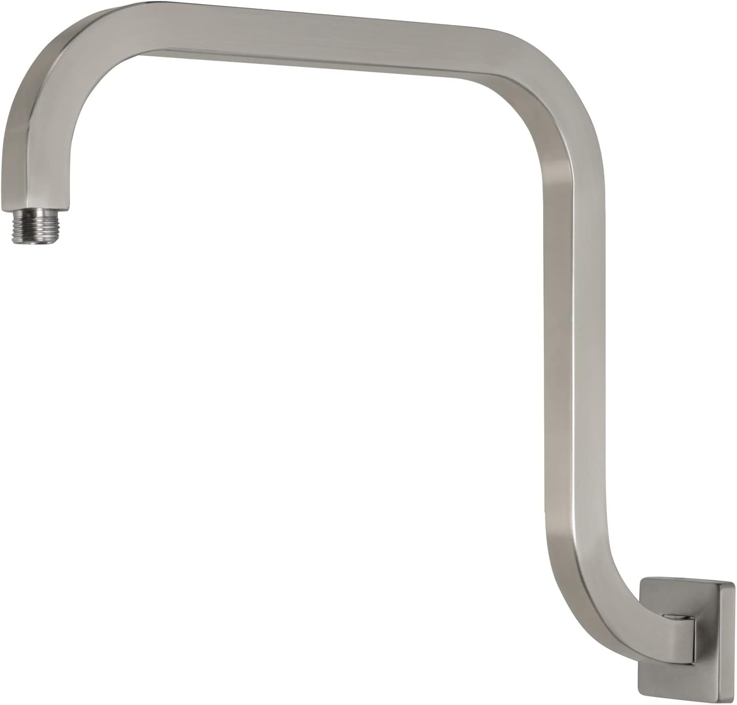 S-Shaped Square Shower Arm with Flange, High Rise Shower Head Extension ...