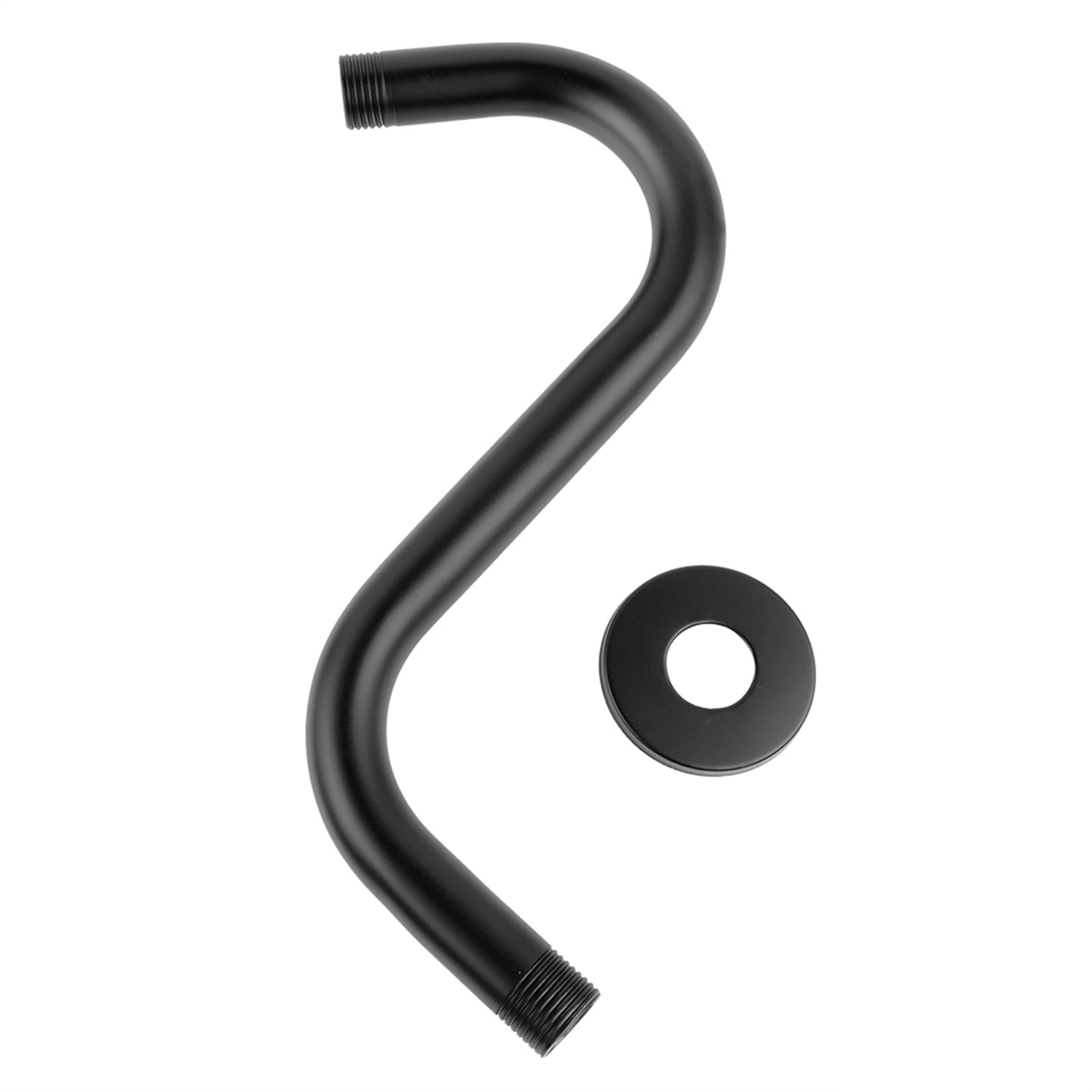 S-Shaped Stainless Steel 6-Inch Shower Arm with Flange, High-Arc Design ...