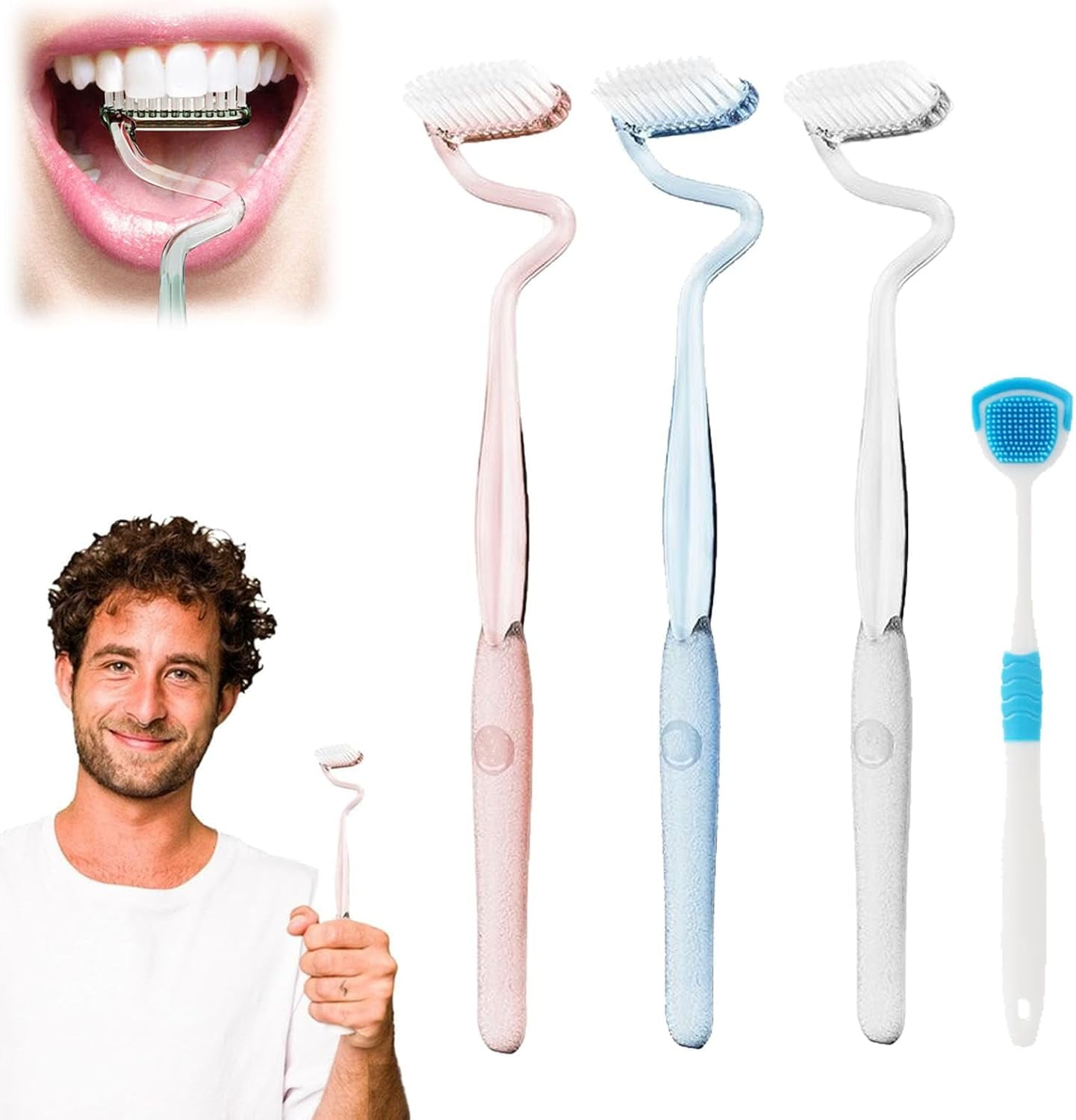 S Shaped Toothbrush, Multi-Functional S-Shaped Toothbrush, Scientific ...