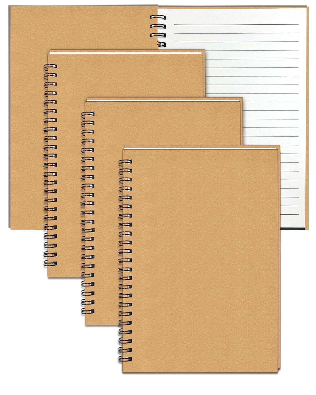 S Small Spiral Notebook 6Pack, 120 Lined Pages 8.25x5.50 Inches Spiral ...