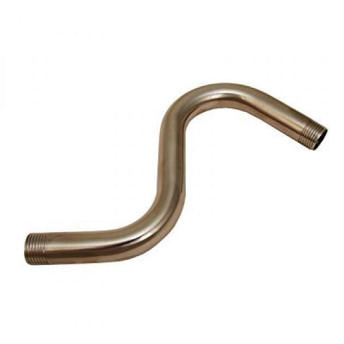 S Style Shower Arm, Satin Nickel Finish, with Flanges, Raise up 4 - By ...