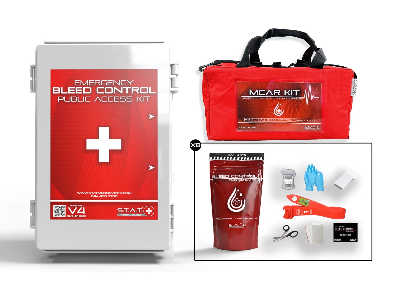 S.T.A.T. Medical Devices MCAR Kit w/ Enclosure STAT - Walmart.com