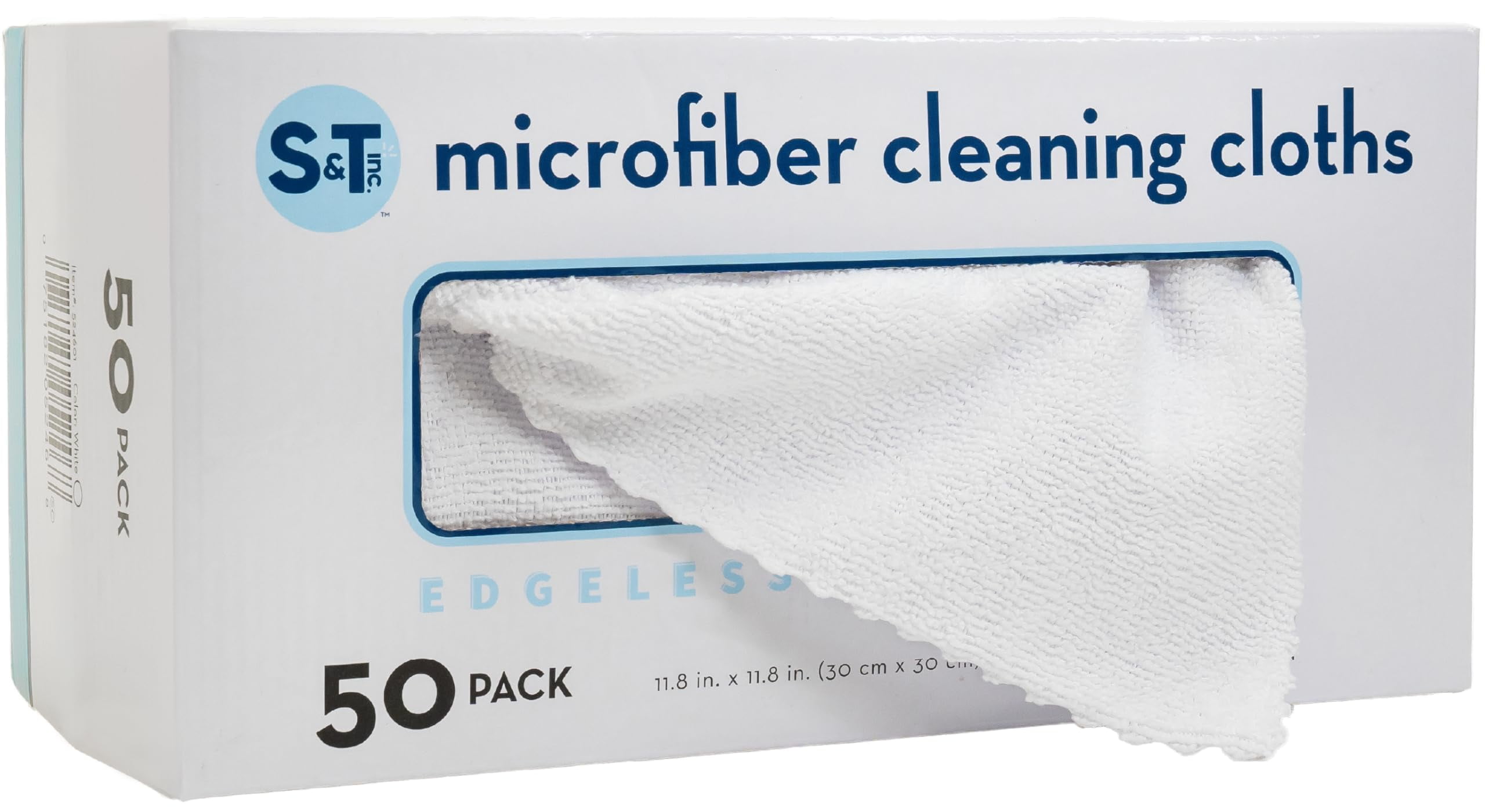S&T INC. 50 Pack SAF21 Microfiber Cleaning Cloth with Box, Bulk Towels ...