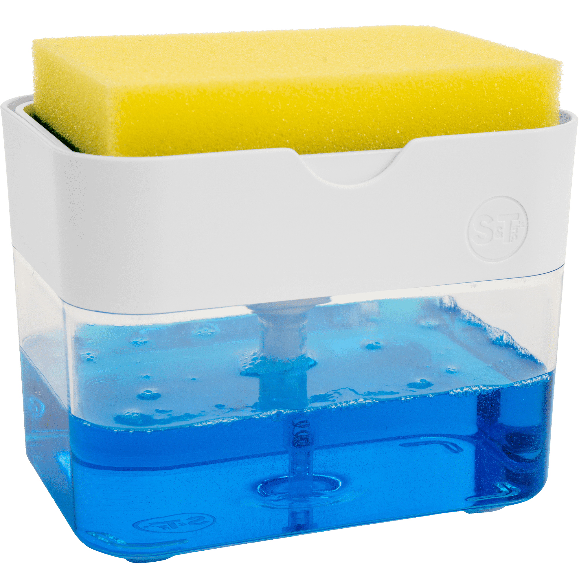 S&T INC. Dish Soap Dispenser and Sponge Holder for Kitchen Sink with ...