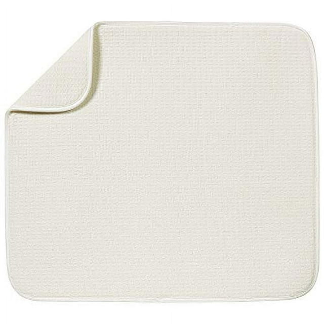 S&T Reversible Microfiber Dish Drying Mat - Cream - 16" x 18" - Walmart.com