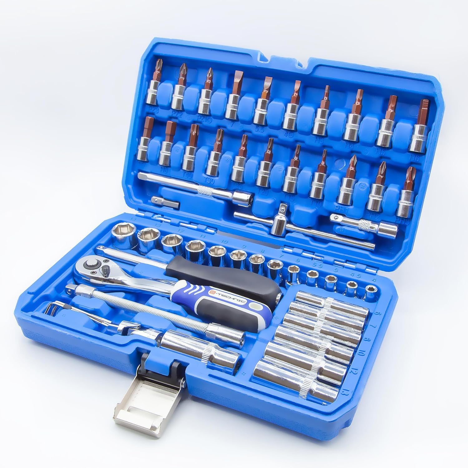 S-TECHNIC Socket Set – Bits and Ratchet Wrench 1/4 Inch Star Torx Long ...