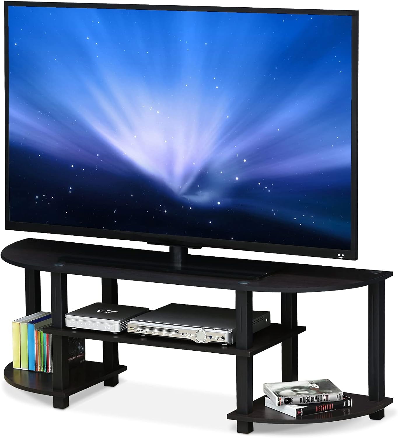 Turn-S-Tube Wide TV Entertainment Center, Espresso/Black - Walmart.com