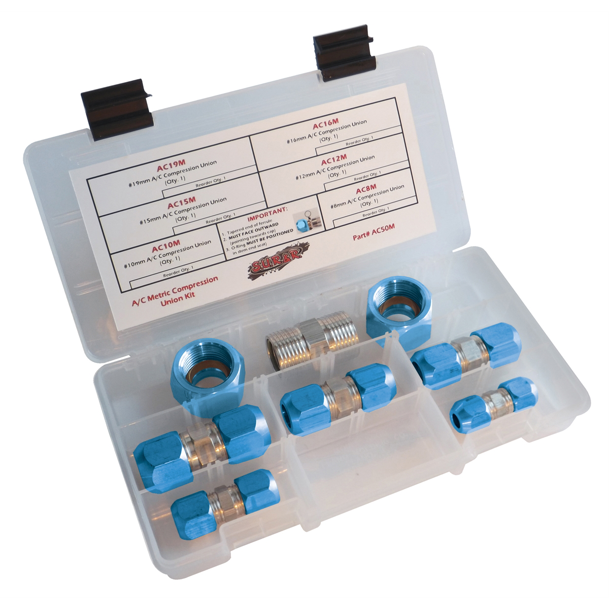 S.U.R.&R. Metric A/C Compression Block Off Kit - Walmart.com