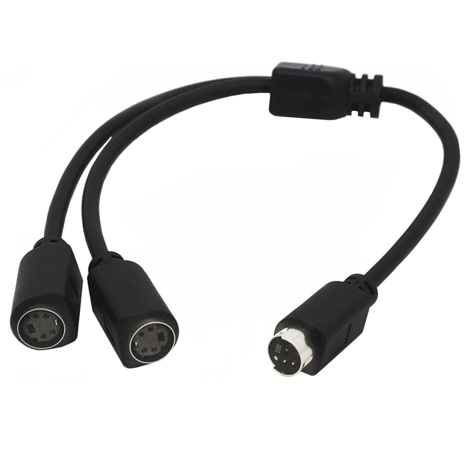 S-Video 4 Pin Mini DIN Y Splitter Connectors Cable S-Video 1 Male to 2 ...