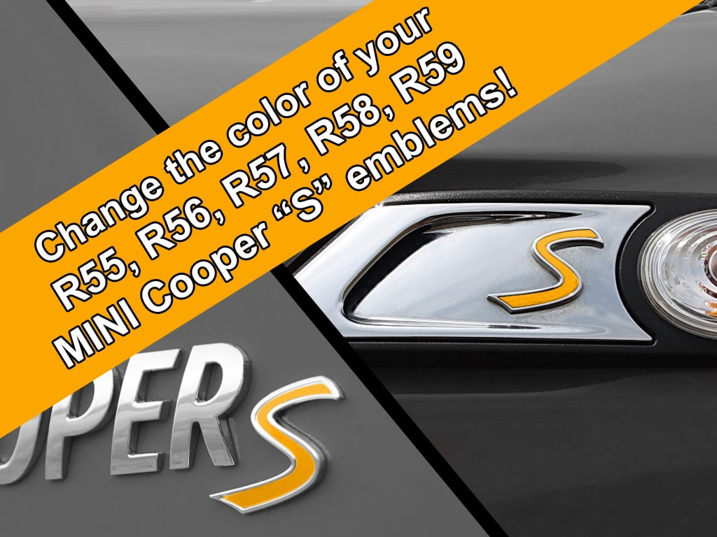 S Vinyl Decal Insert Replacements for MINI Cooper S 2nd Gen R55 R56 R57 ...