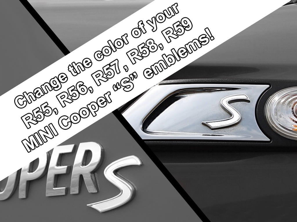 S Vinyl Decal Insert Replacements for MINI Cooper S 2nd Gen R55 R56 R57 ...