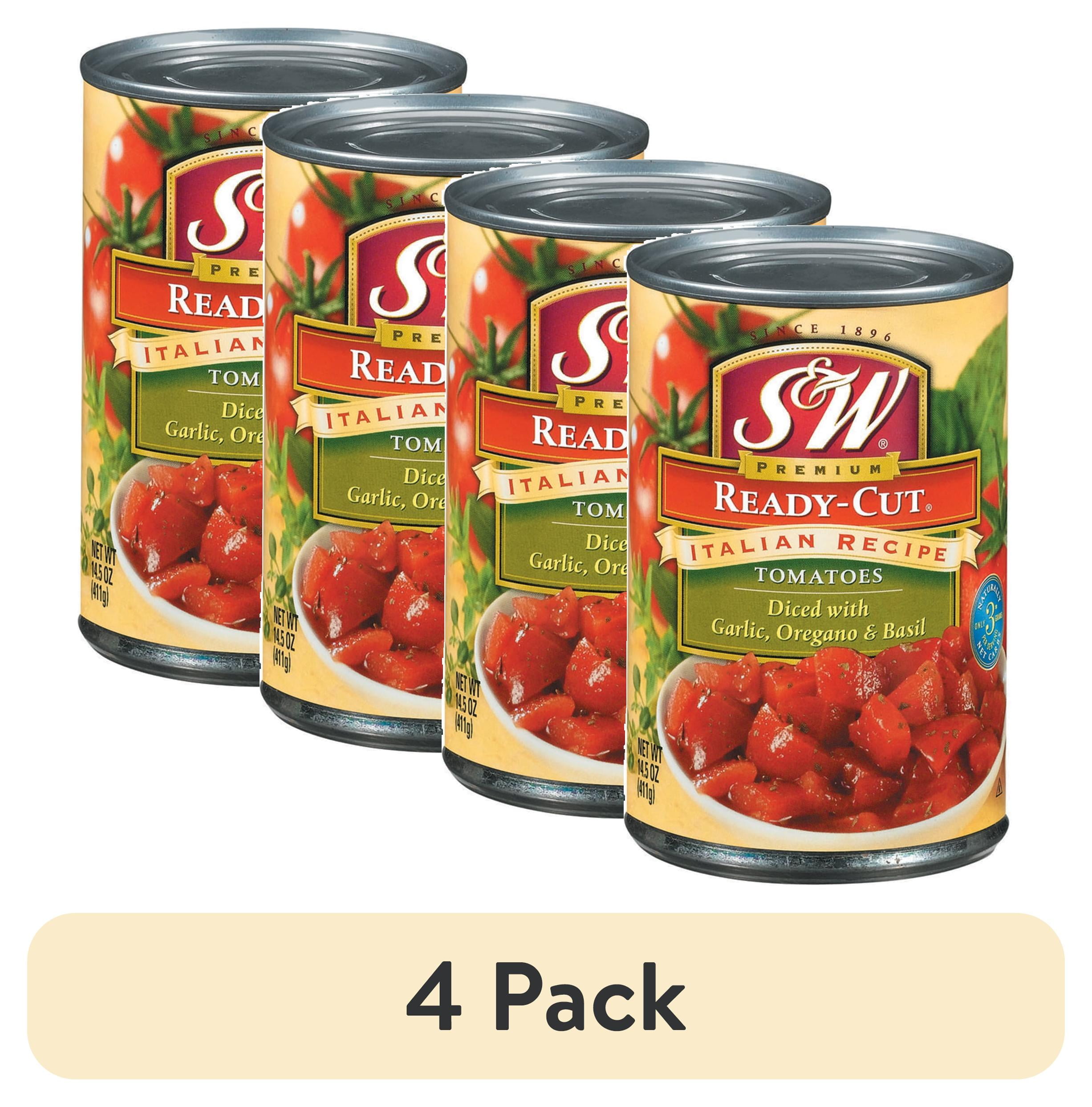 (4 pack) S&W Italian Recipe Canned Diced Tomatoes, 14.5 oz Can ...