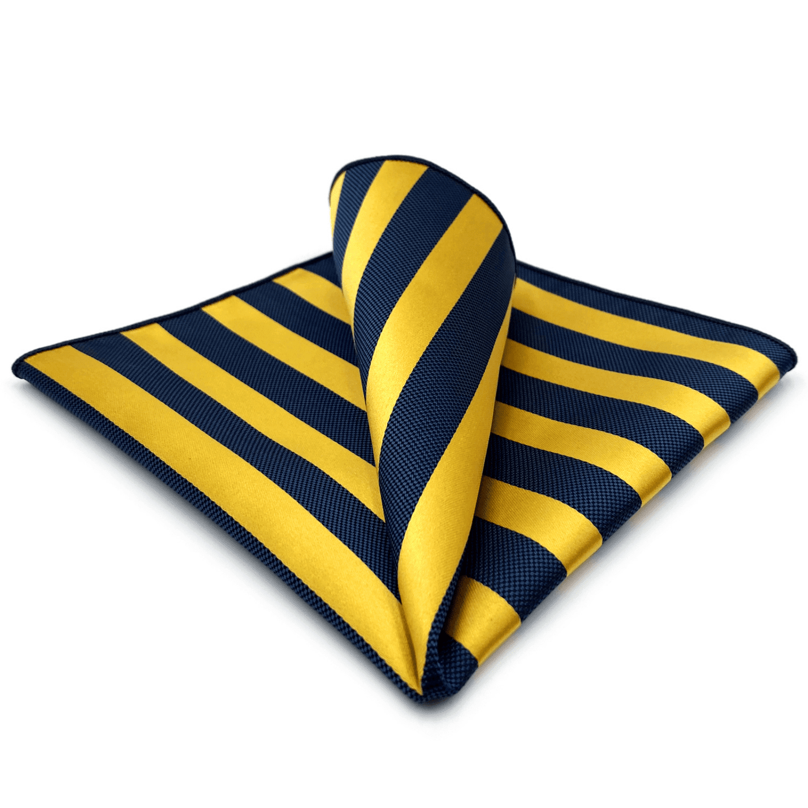S&W SHLAX&WING Striped Pocket Squares for Men Yellow Royal Blue Stripes ...