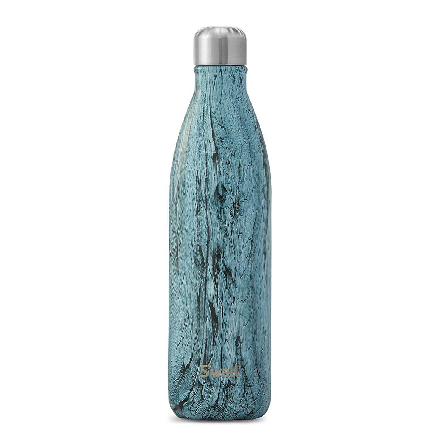 S’Well Vacuum Insulated Stainless Steel Water Bottle 25 oz - Teal Wood ...