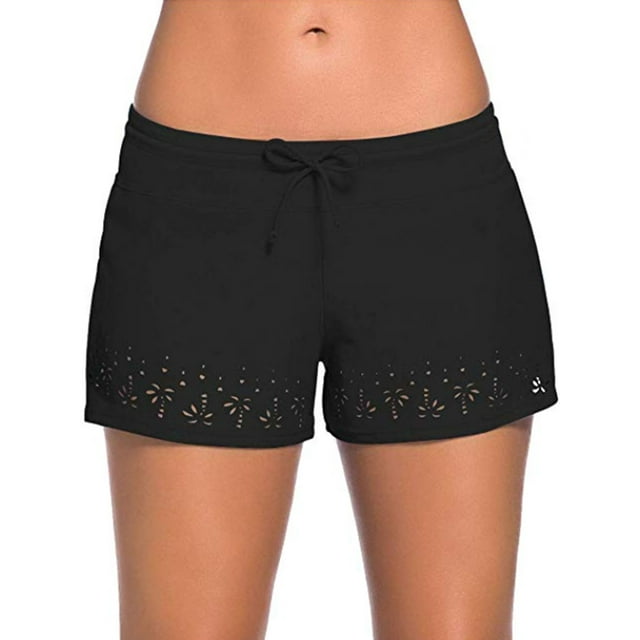 S-XXL Women High Waisted Swimsuit Bottoms Swim Shorts Bikini Tankini ...