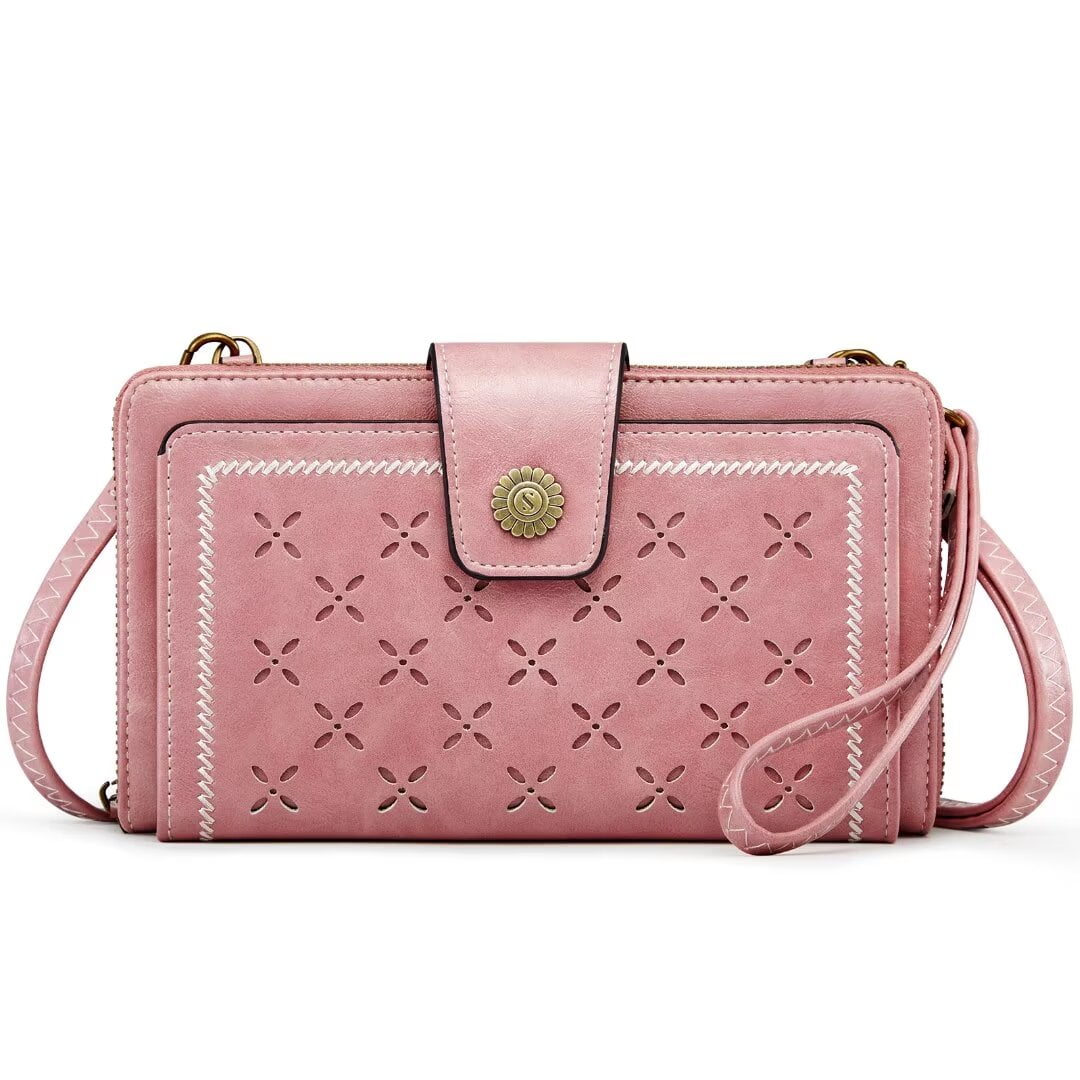 S-ZONE Crossbody Cell Phone Purse Wristlet Wallets for Women RFID ...