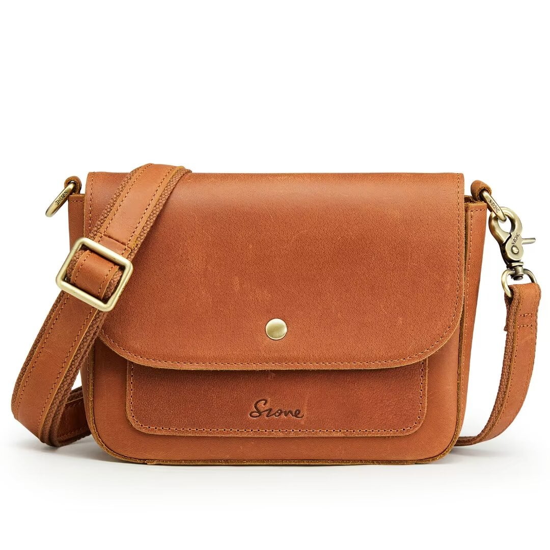 S-ZONE Genuine Leather Crossbody Bags for Women Trendy Small Purses ...