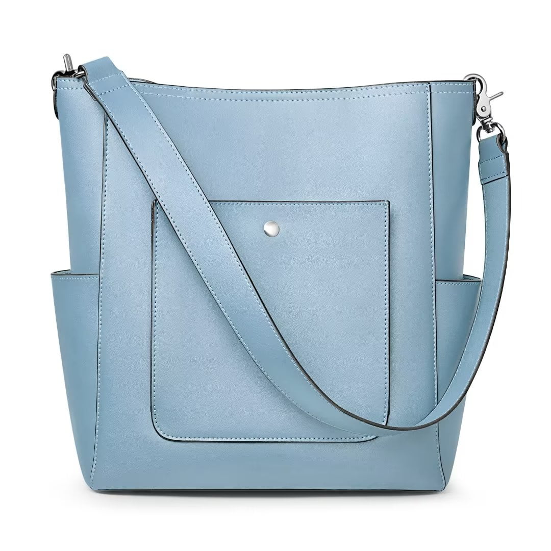 S-ZONE Genuine Leather Handbags Purses for Women with Inner Pouch Tote ...